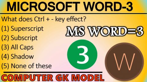 MS Word mcq Questions and Answer | Microsoft Word-3 - Computer Gk Topics