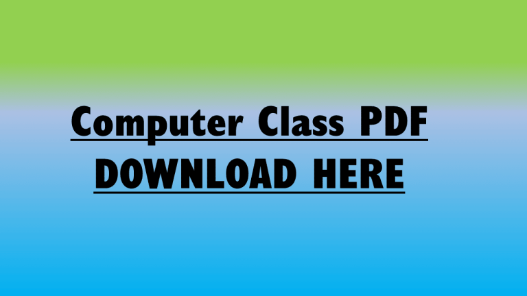 Fundamentals of Computer PDF || Computer Notes PDF